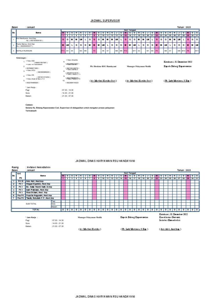 JADWAL JUNI Tahun 2023 Amarylis | PDF