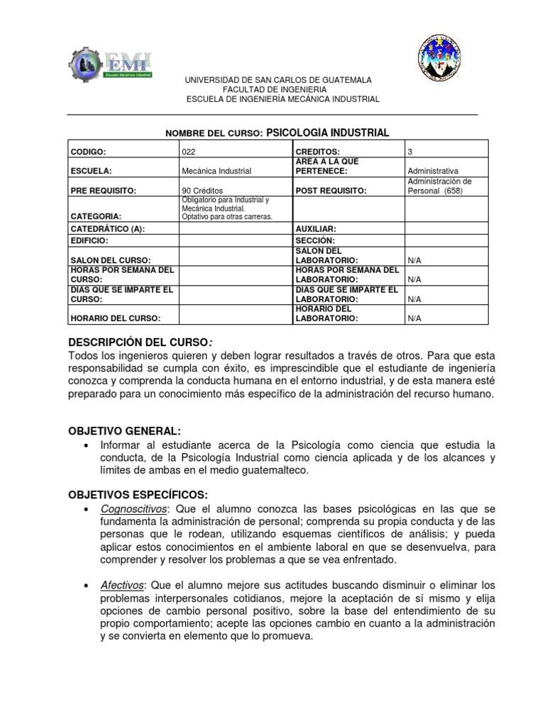 022 Psicología Industrial | PDF | Sicología | Psicología industrial y organizacional