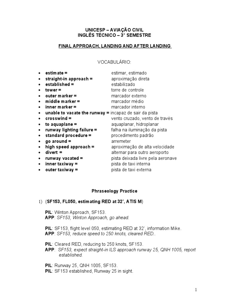 12 Final Approach Landing | PDF | Transport Safety | Aerospace Engineering