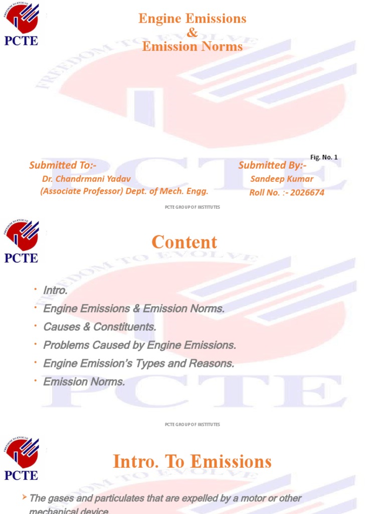 Engine Emissions and Norms Overview | PDF | Exhaust Gas | Greenhouse Gas