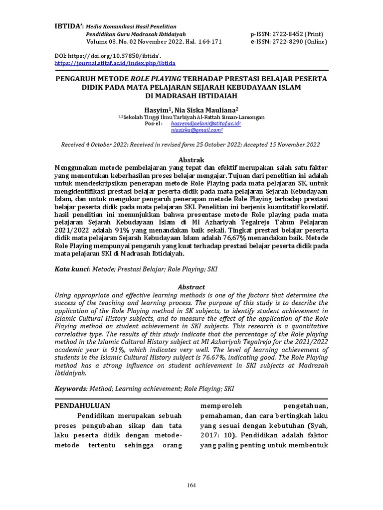 Pengaruh Metode Role Playing | PDF