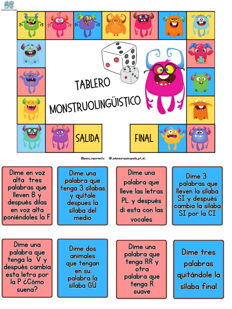Tablero Conciencia Fonológica - 804dfc5aab49 | PDF | Palabra | Sílaba