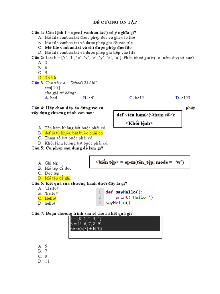 K11 - ĐỀ CƯƠNG ÔN TẬP KÌ TIN | PDF