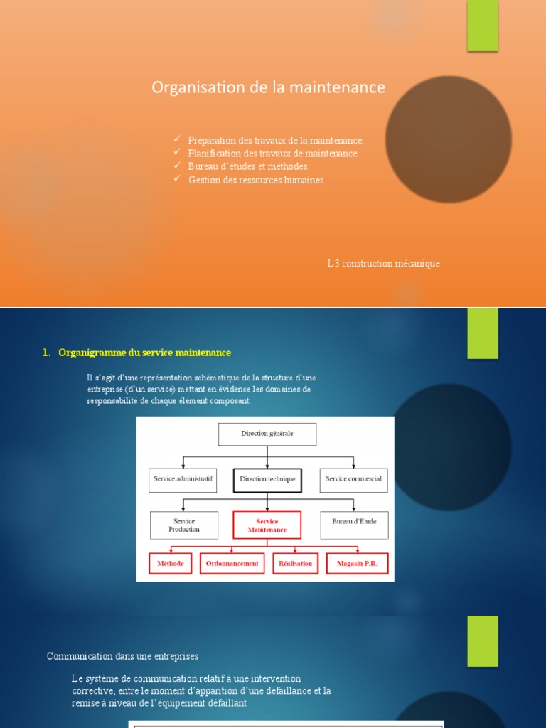 Organisation de La Maintenance | PDF | Sécurité | Gestion des ...