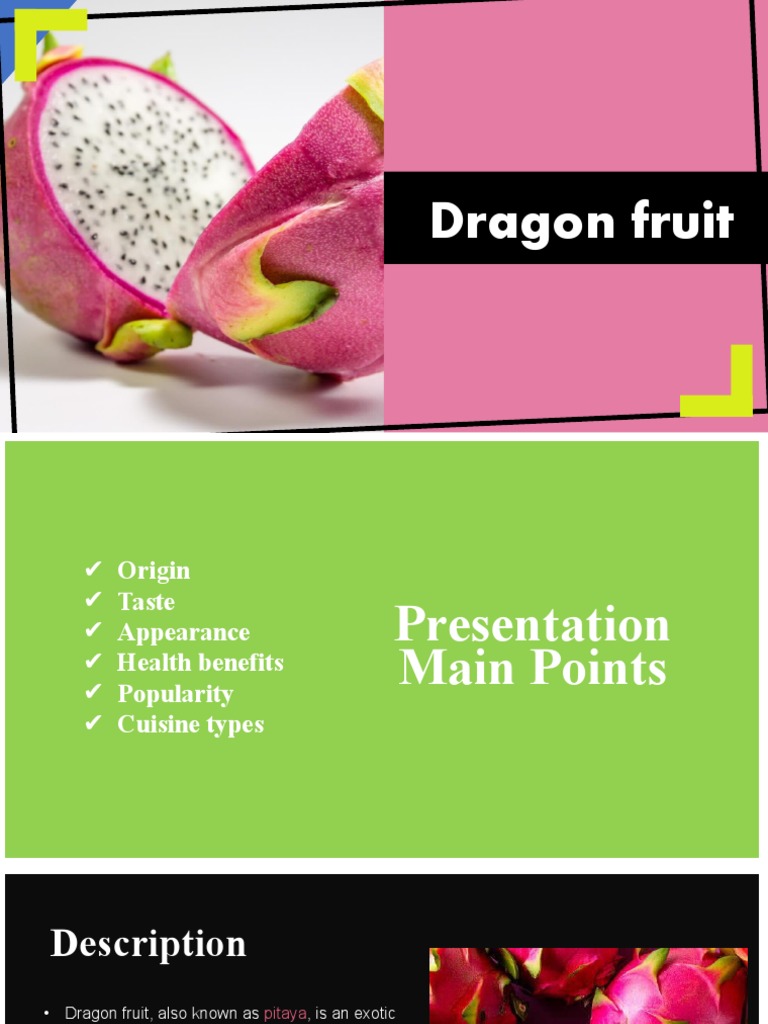 Dragon Fruit Presentation For School | PDF
