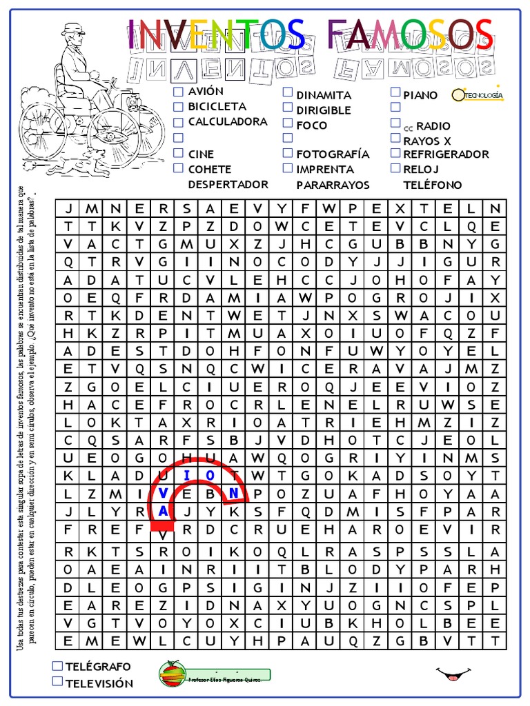 03 Sopa de Letras Circular Inventos | PDF