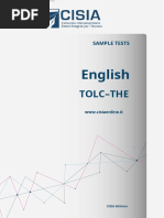 Esempio Di Prova English TOlC-I | PDF | Fat | Coconut