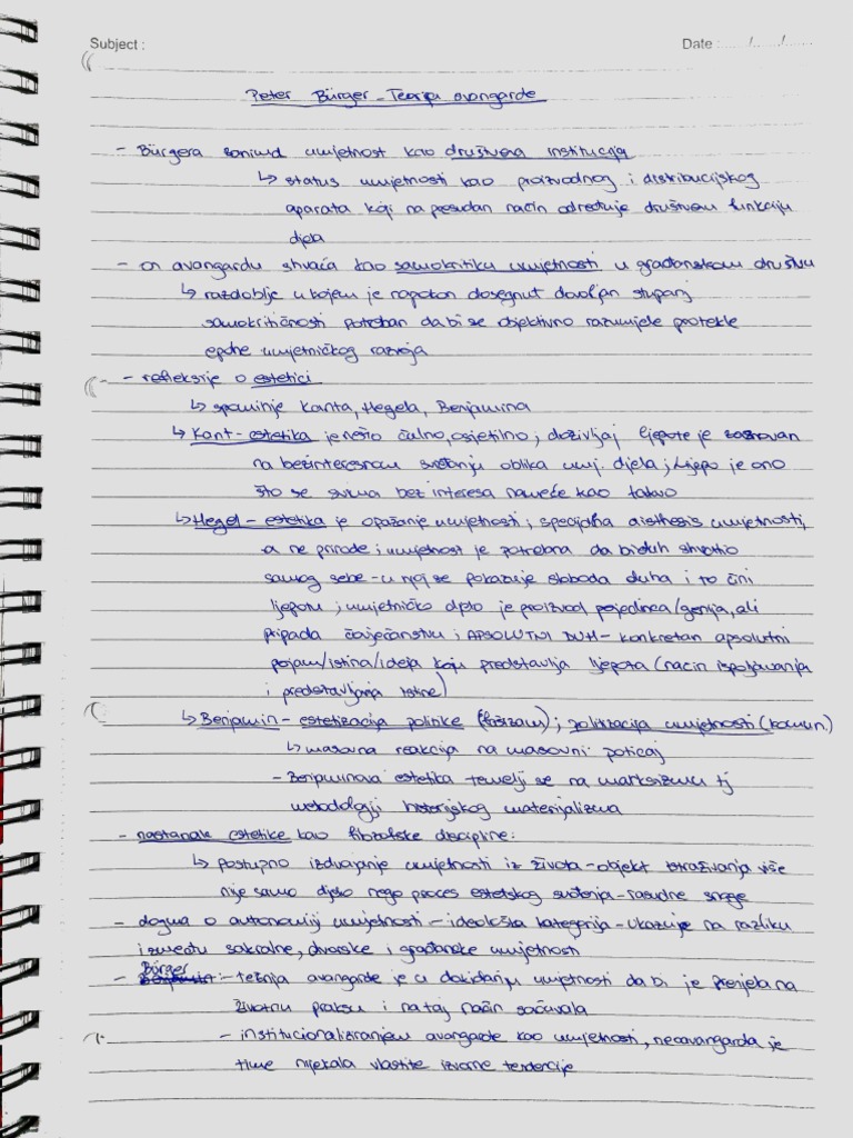 Peter Burger - Teorija Avangarde | PDF