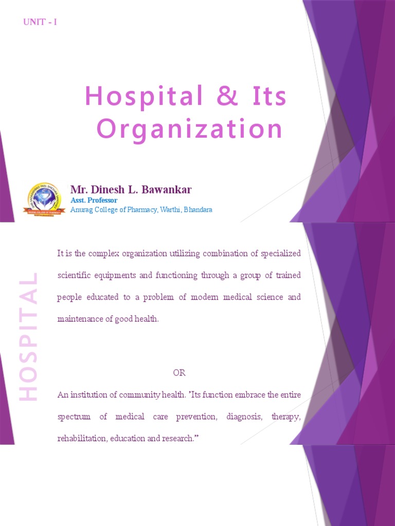 UNIT-I (A) - Hospital and It's Organization | PDF | Hospital | Health Care