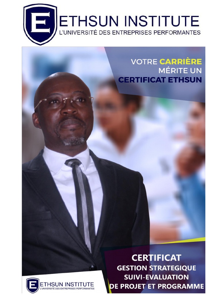 TDR Certificat - Gestion Strategique, Suivi-Evaluation de Projet Et Programme | PDF | Affaires