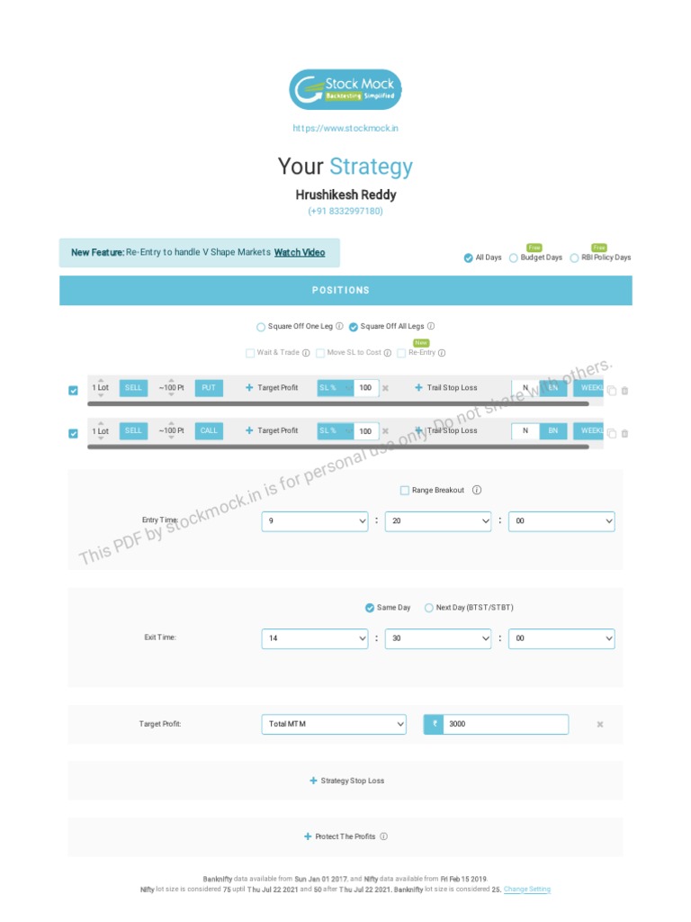 9 - 20 Stock Mock - Backtest Index Strategies | PDF