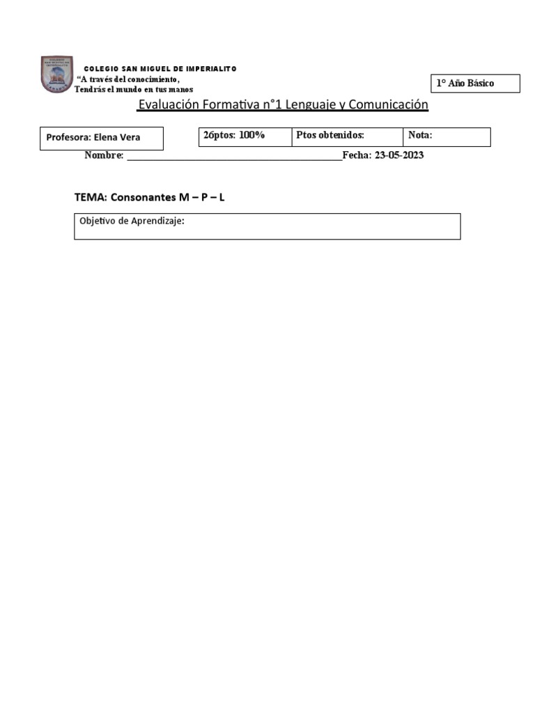 Formato de Evalaucion | PDF