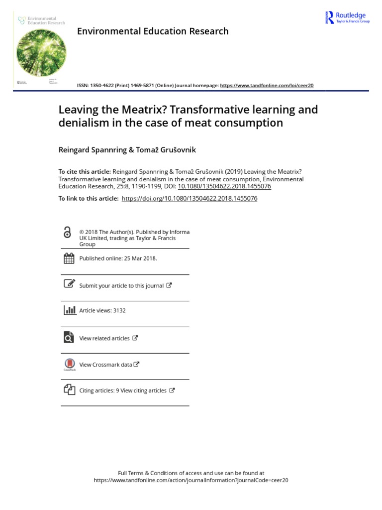 Leaving The Meatrix Transformative Learning and Denialism in The Case ...