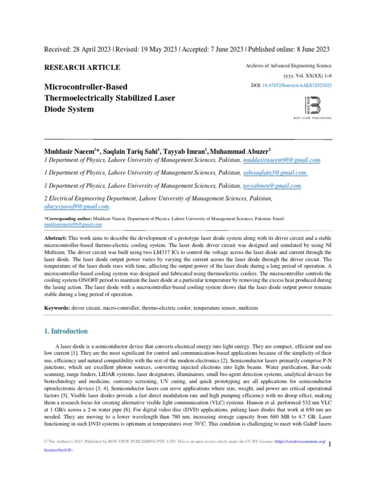 Muddasir Diode Laser | PDF | Diode | Laser