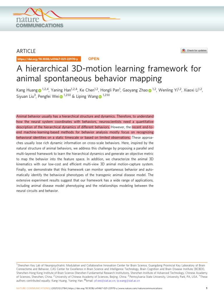 A Hierarchical 3d-Motion Learning Framework For Animal Spontaneous ...