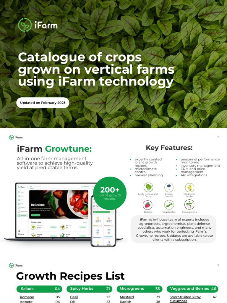 IFarm Catalogue of Crops | PDF