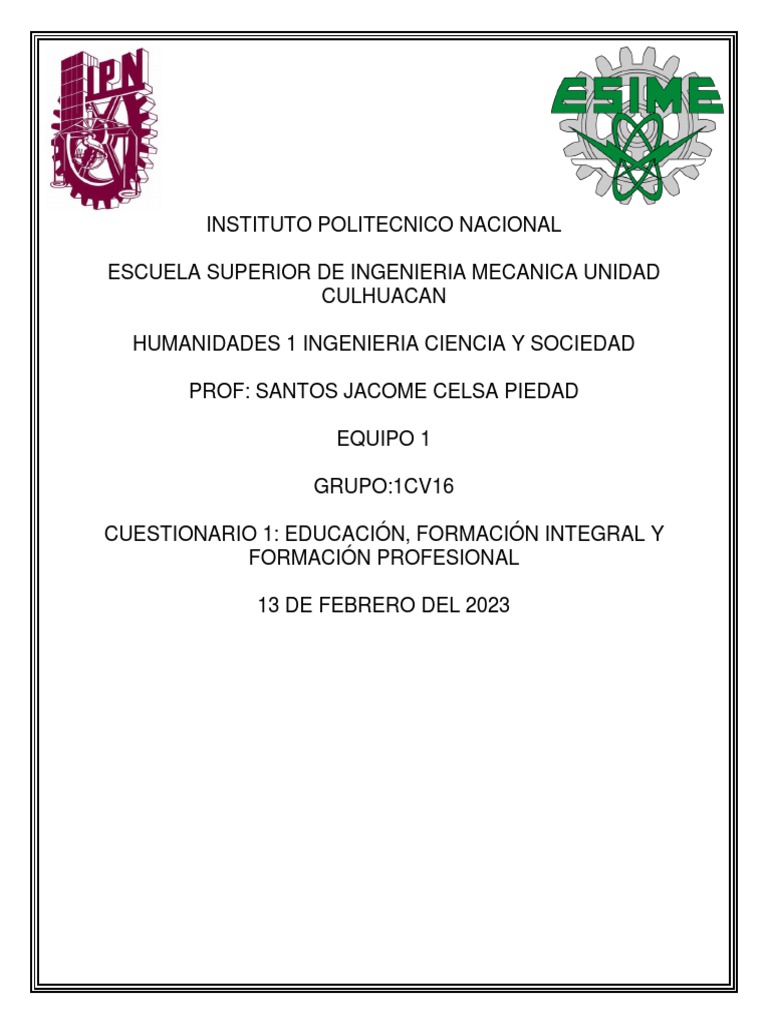 Humanidades y Formación Integral | PDF | Crecimiento personal y ...