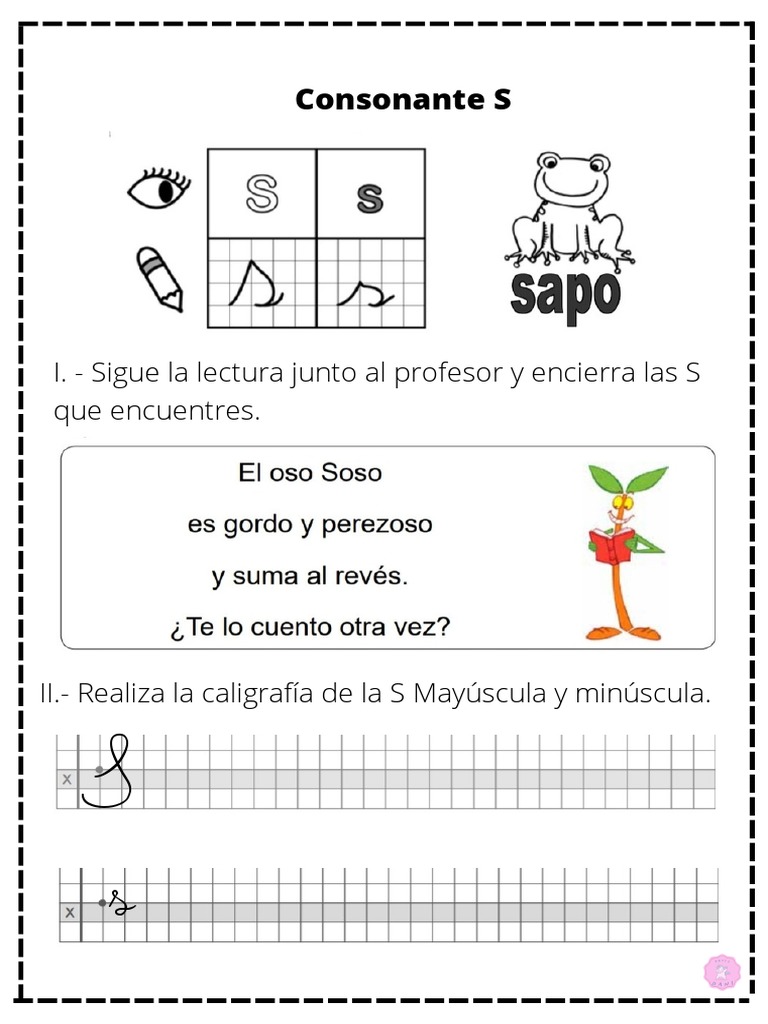 Consonante S | PDF | Artes del Lenguaje y Comunicación