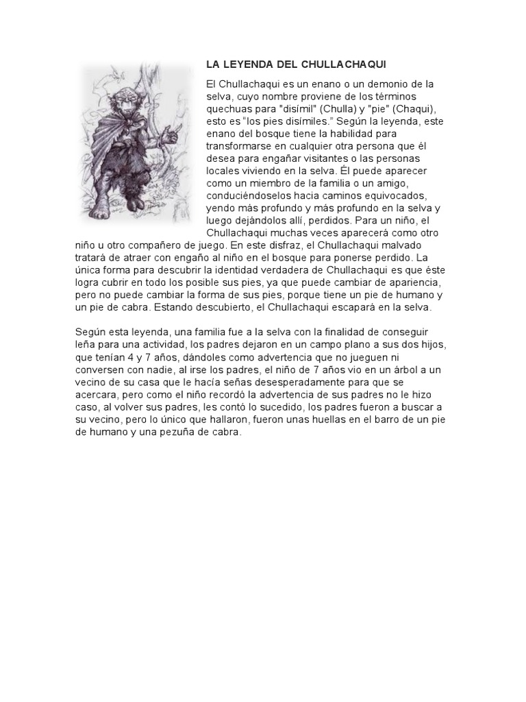 La leyenda del Chullachaqui | PDF