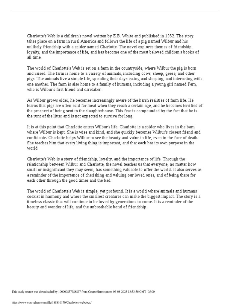 Charlottes Web Pdf