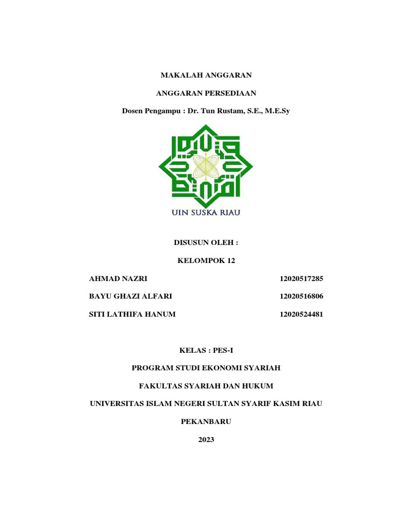 Kelompok 12 (Anggaran) | PDF