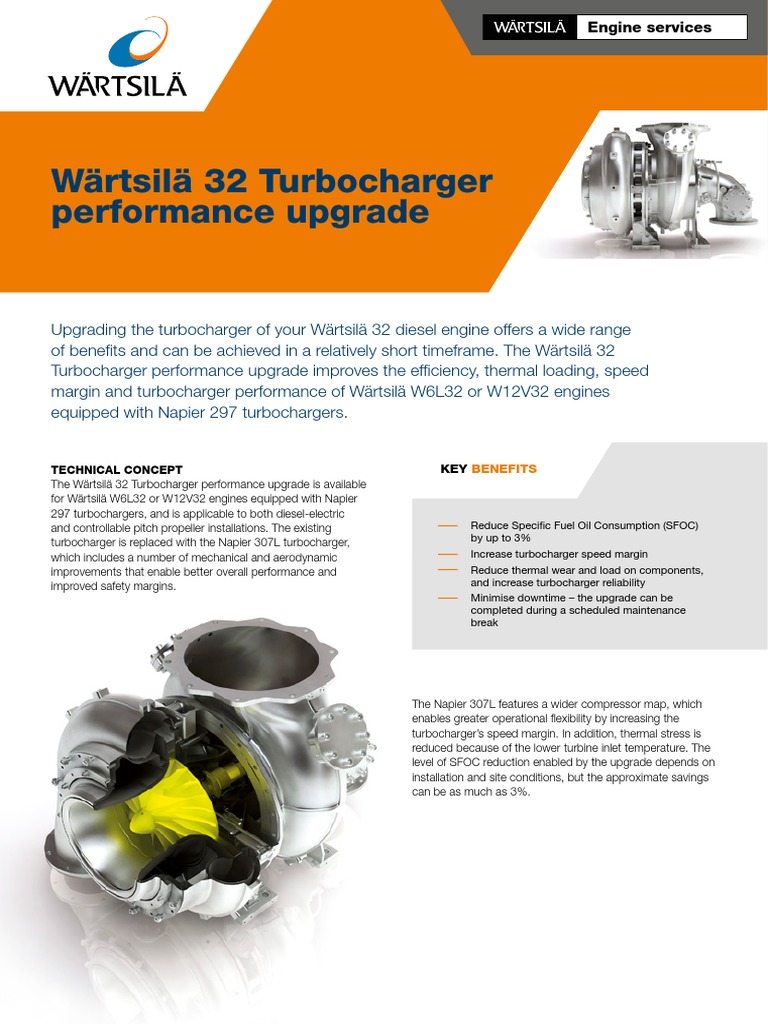 wärtsilä-turbocharger-performance-upgrade-leaflet | PDF | Turbocharger | Engines
