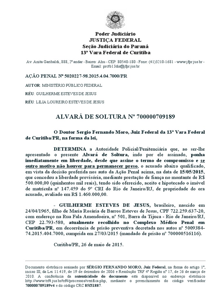 Alvara Soltura | PDF | Justiça | Crime e Violência