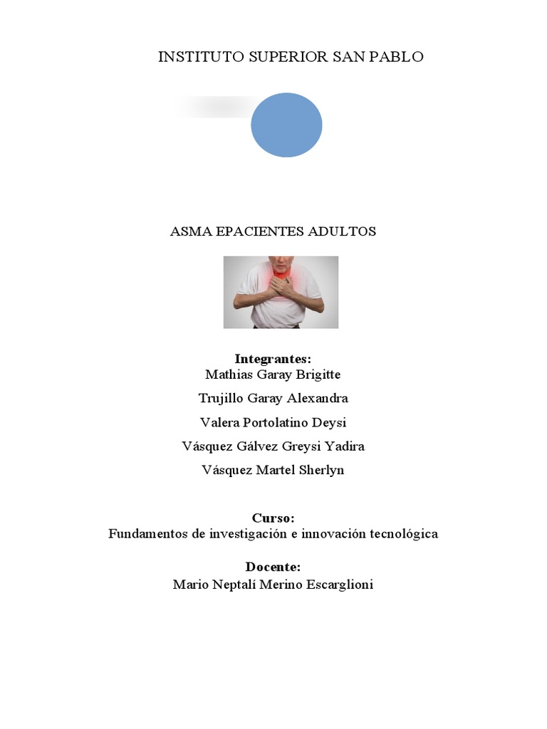 Asma en Adultos: Síntomas y Tratamientos | PDF | Asma | Enfermedades y ...
