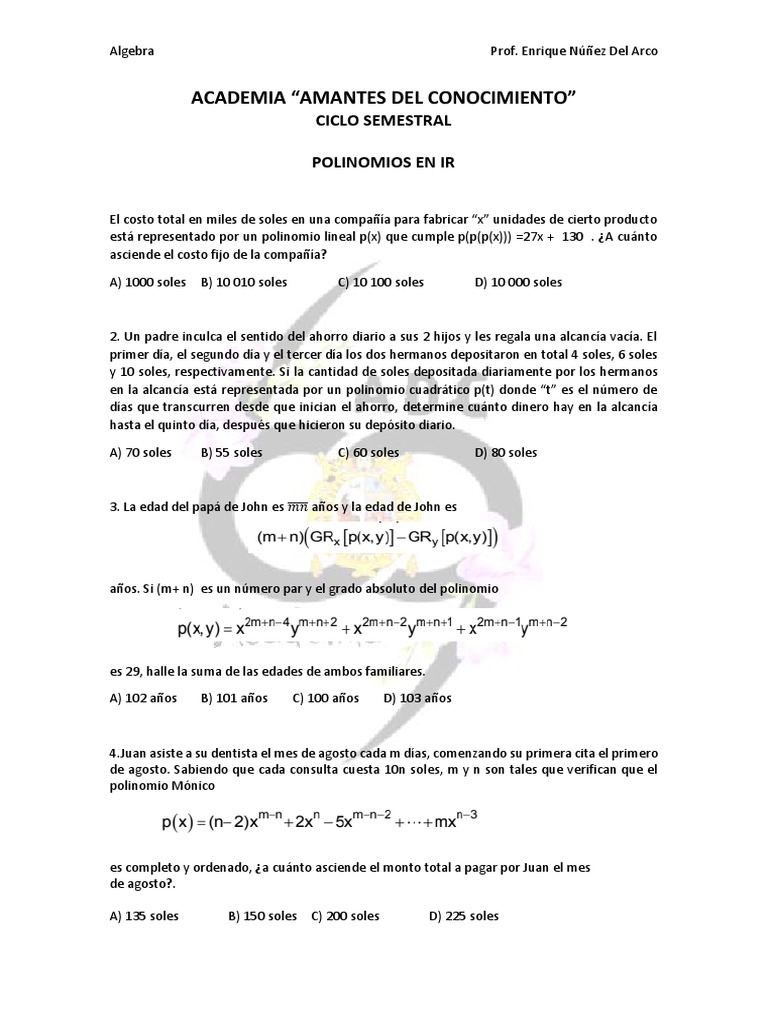 SEMESTRAL AMANTES DEL CONOCIMIENTO - ALGEBRA - SEMANA 02 - POLINOMIOS ...