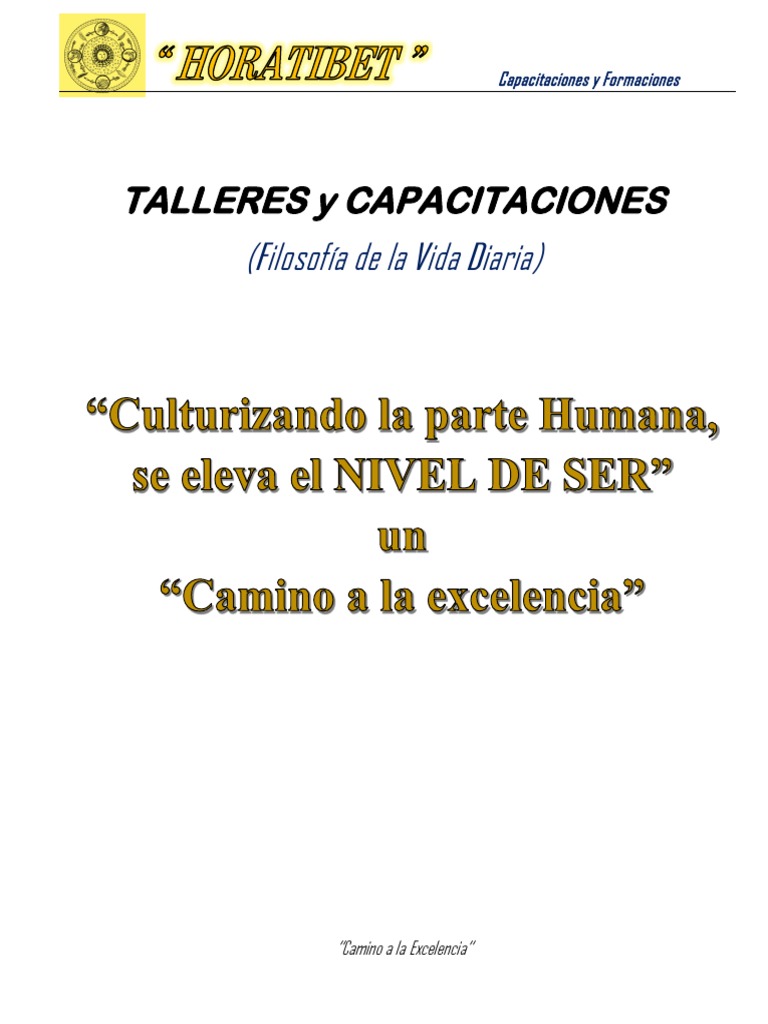 Talleres de Capacitacion | PDF | Sicología | Desarrollo personal