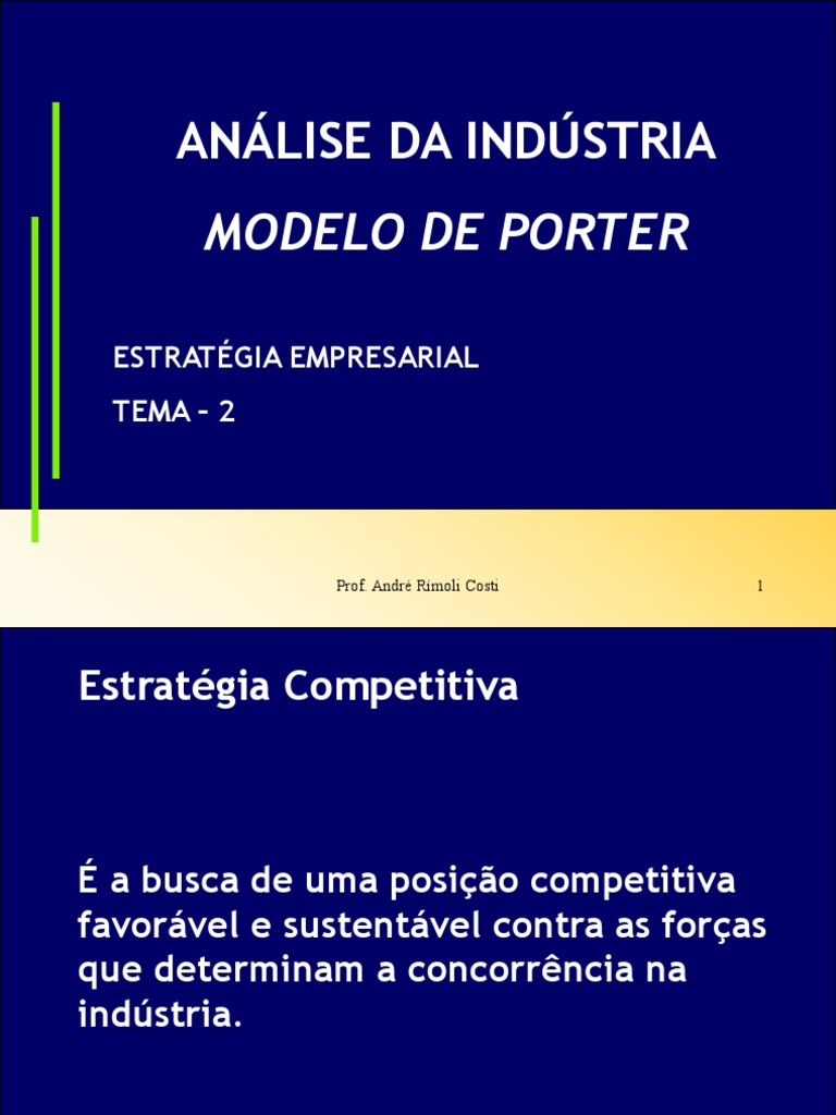 Tema 2 - Modelo Porter | PDF | Setor privado | Economia de negócios