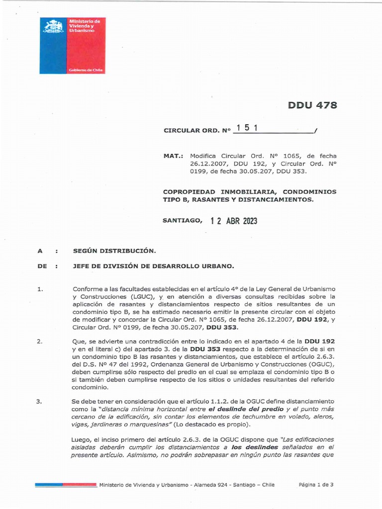 Ddu 478 | PDF | Condominio | Chile