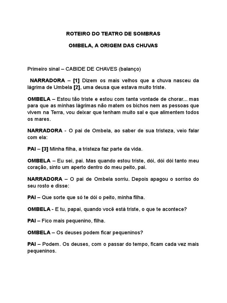 Roteiro Do Teatro de Sombras | PDF
