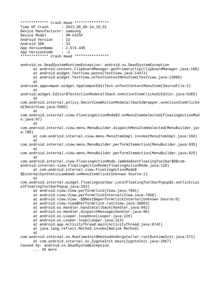 Mod Menu Crash 2023 06 06 14 19 51 Pdf Android Operating System Java Programming Language