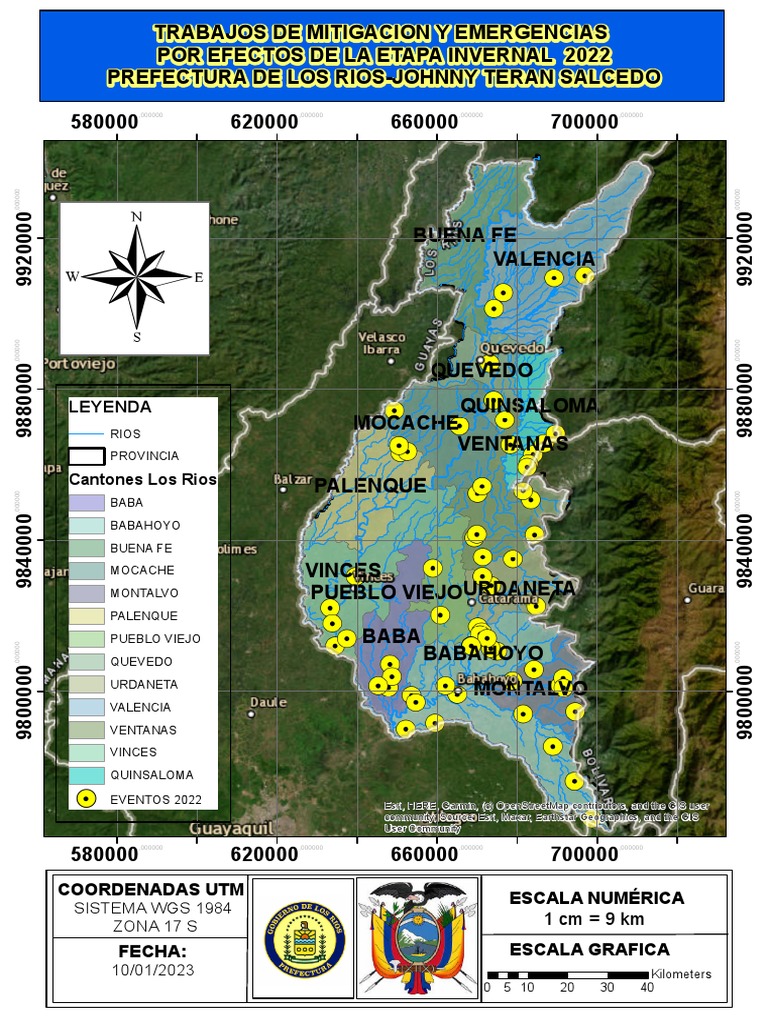 Mapa de Inundaciones Los Rios SAT | PDF | Cartografía | Datos ...