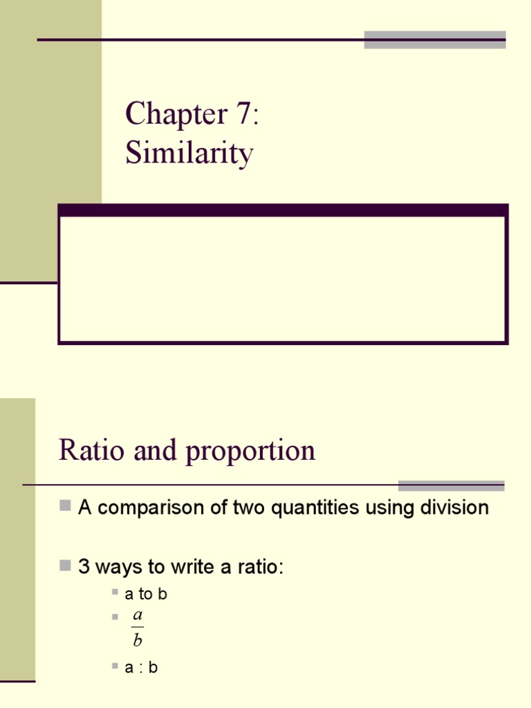 Chapter 7 Similarity | PDF | Triangle | Ratio Chapter 7 Similarity | PDF | Triangle | Ratio
