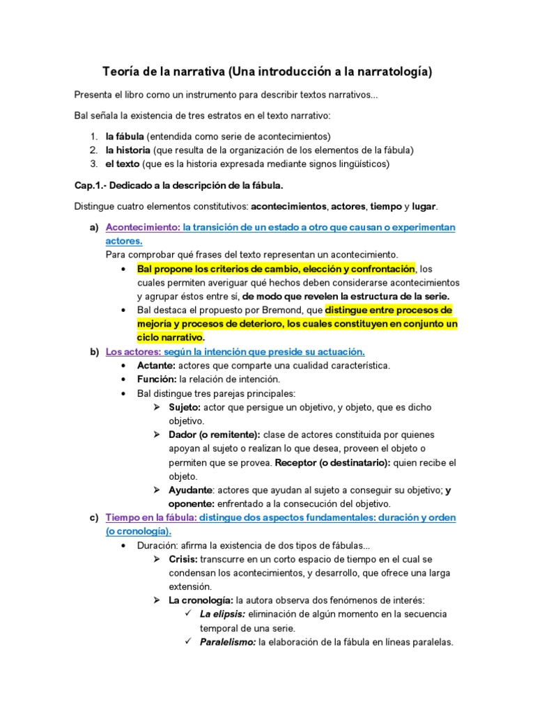 Teoría de La Narrativa | PDF | Narración | Ciencia cognitiva