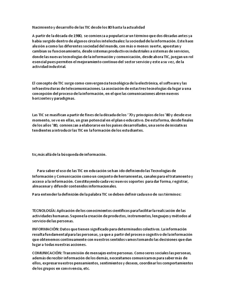 Tarea 1 de La Materia Tics | PDF | Tecnología de información y comunicaciones | Enseñando