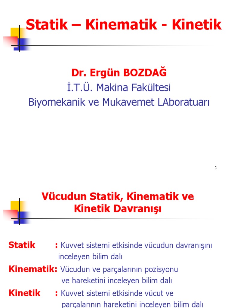 03a Biyomekanik Mak 526 Statik-Dinamik | PDF