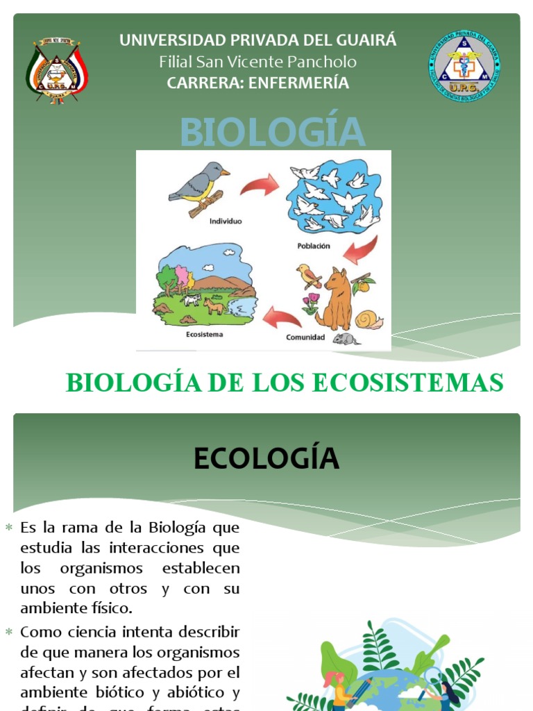 Clase 9. Biología de Los Ecosistemas | Descargar gratis PDF | Ecosistema | Organismos