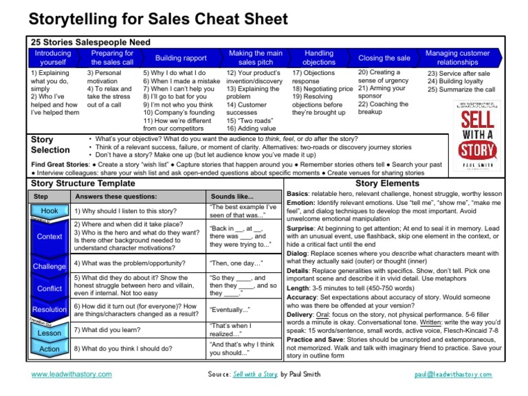Storytelling Techniques for Sales Success | PDF | Cognitive Science ...