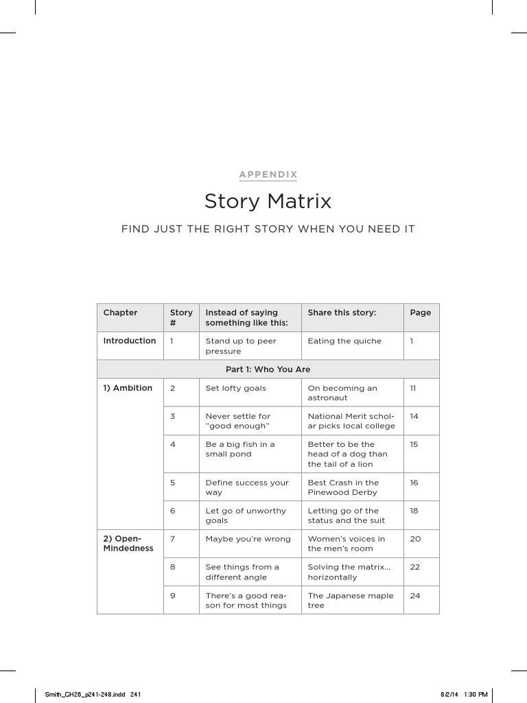 Story Matrix Final | PDF