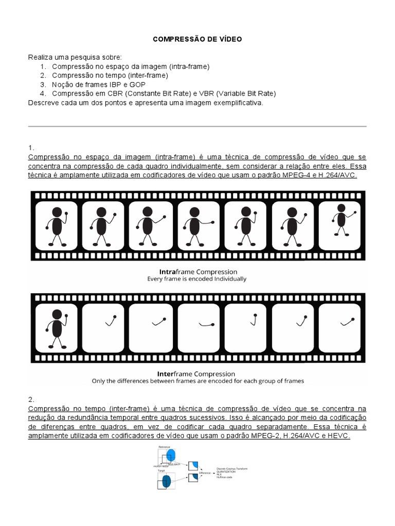 Técnicas de Compressão de Vídeo Explicadas | PDF