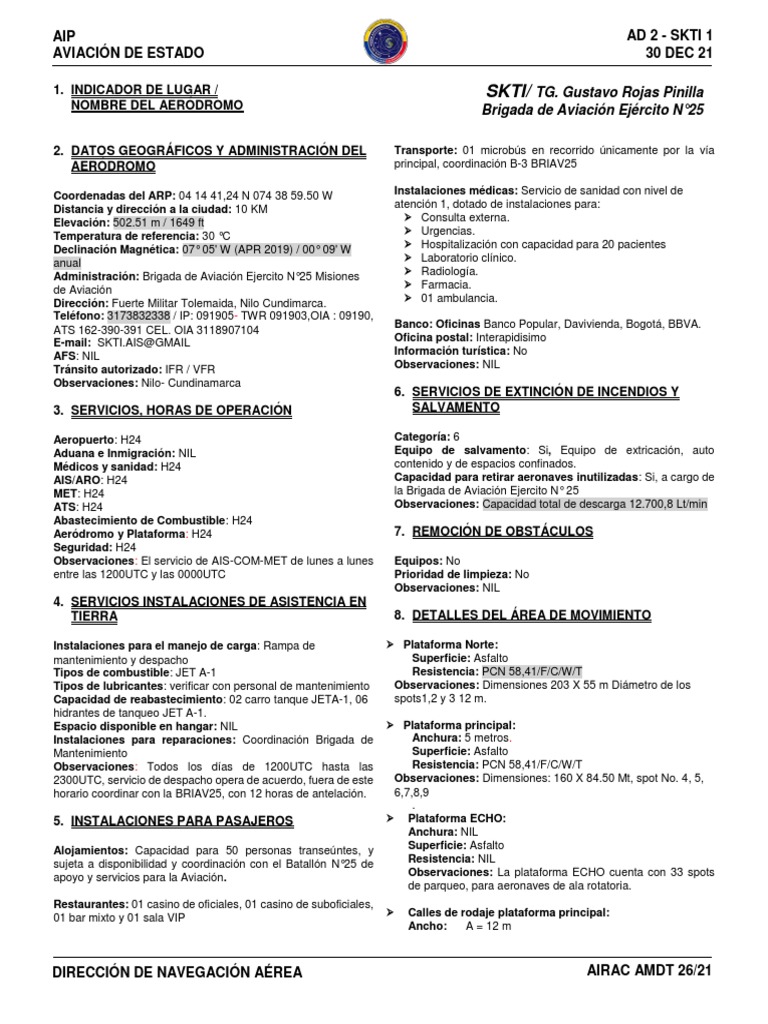 REGULACIONES Y CARTAS SKTI - TOLEMAIDA - Cleaned | PDF | Pista | Aeropuerto