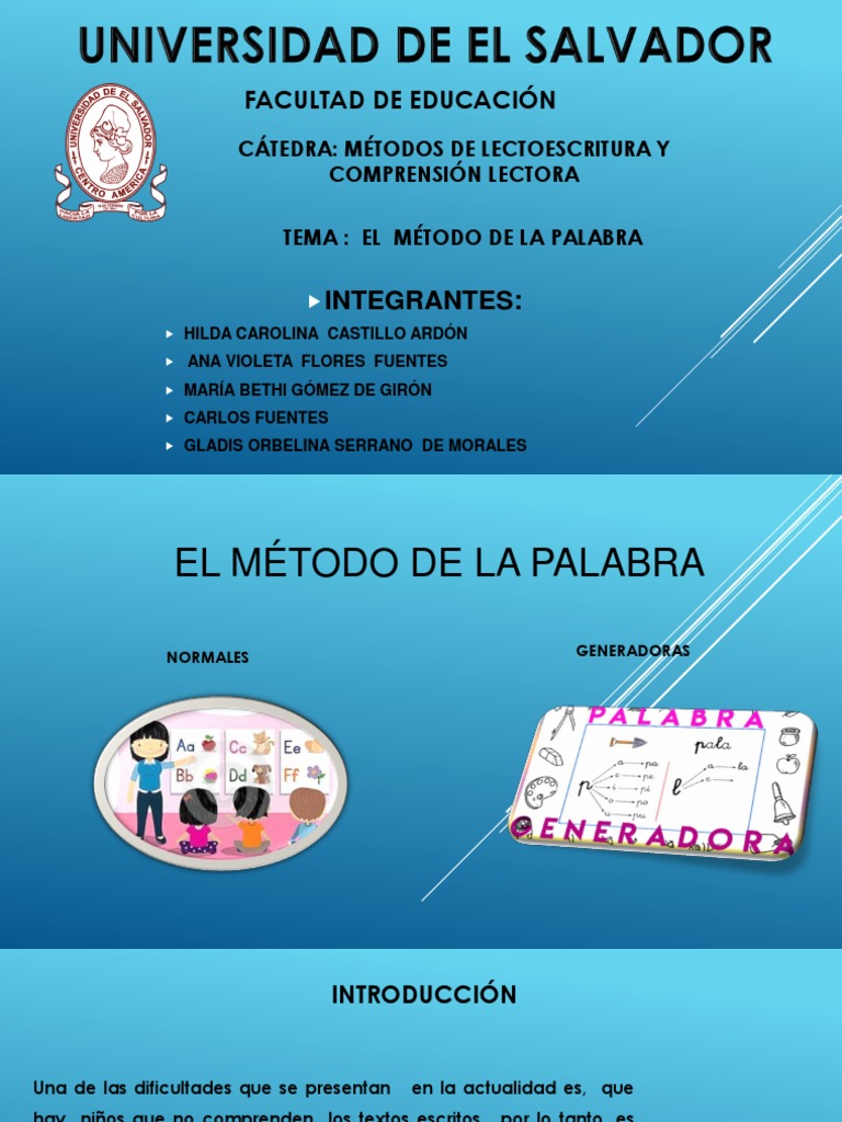 Método de La Palabra Grupo 3 | PDF | Aprendizaje | Palabra