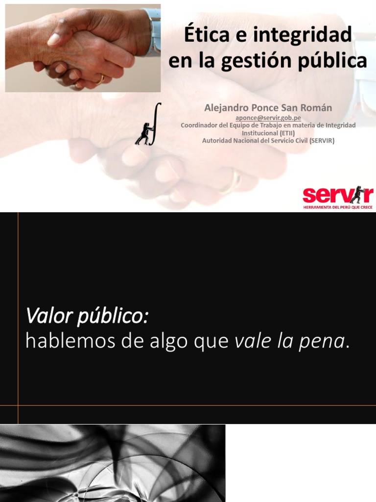 Ética e Integridad en La Gestión Pública - Diapositivas - 2023-05-02 | PDF | Corrupción política ...
