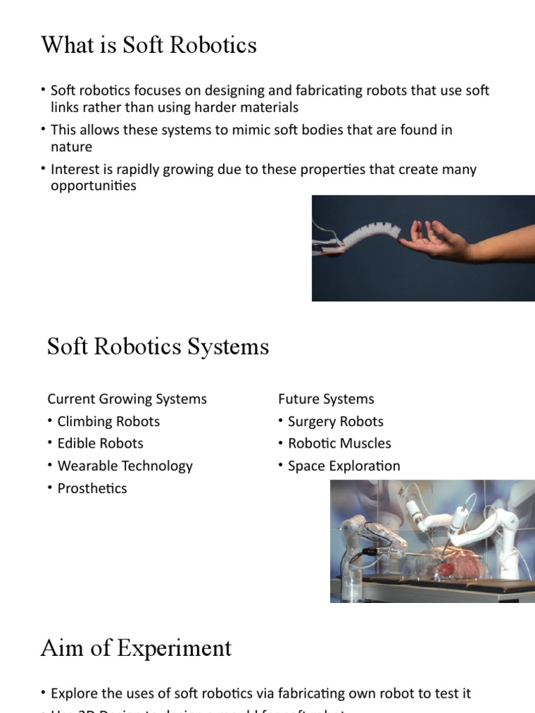 Soft Robotics Presentation Script | PDF