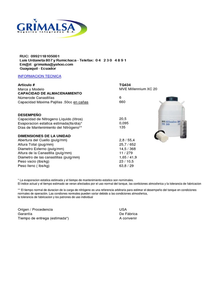 Ficha Técnica Termo | PDF