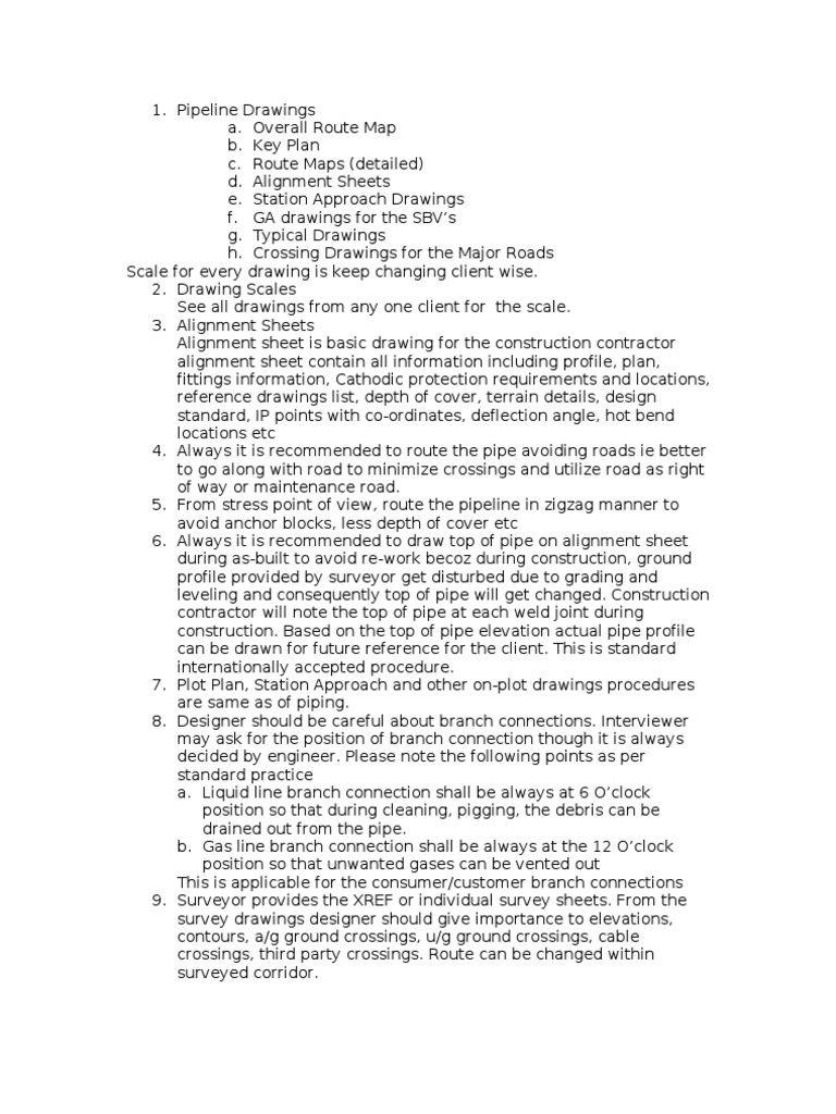 Pipeline Drawings Pdf Pipe Fluid Conveyance Pipeline Transport