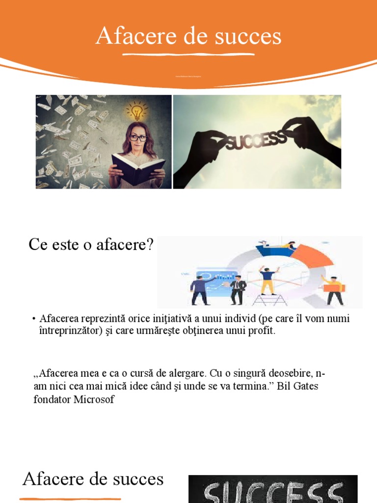 Afacere de Succes | PDF